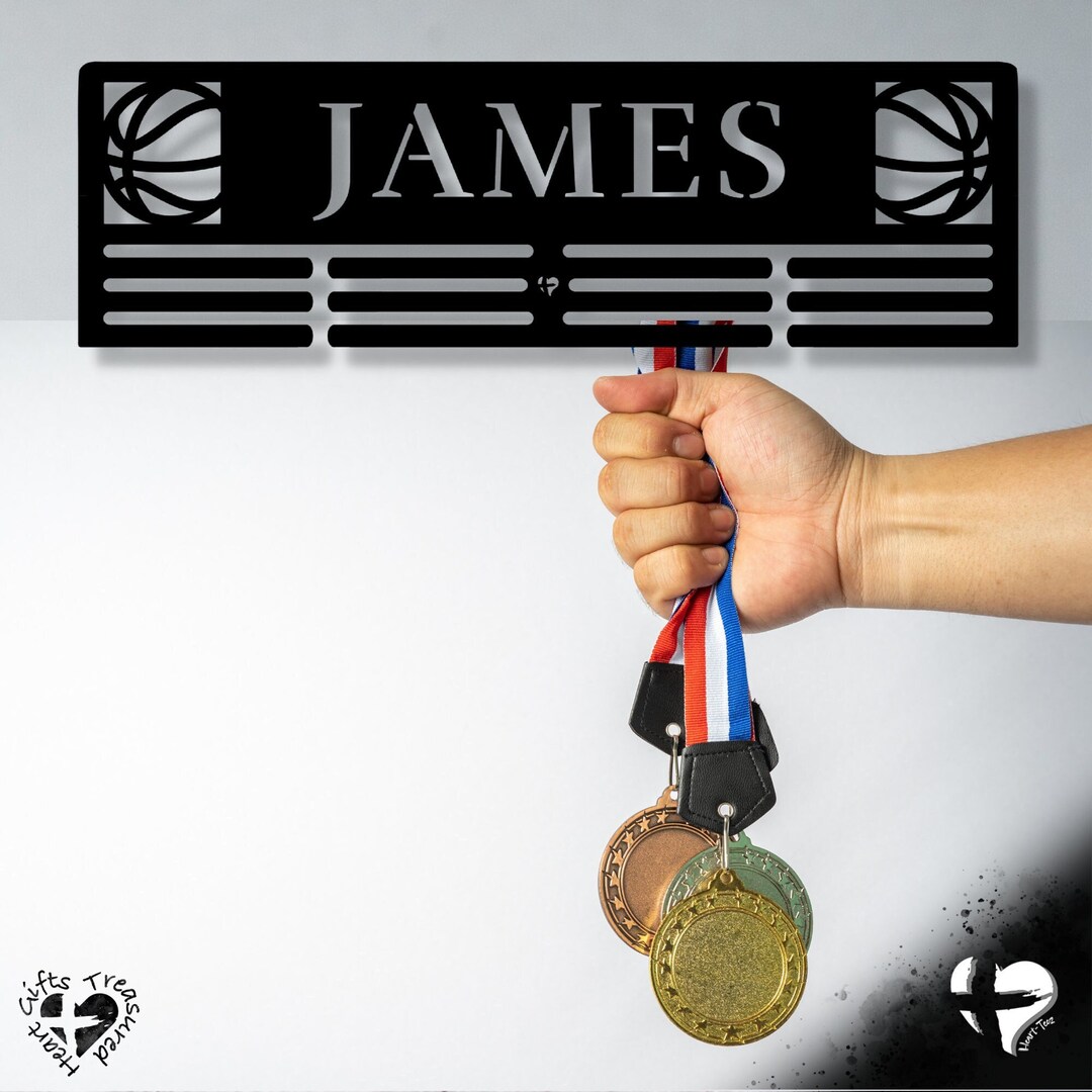 Sports Medal Display | Personalized Gifts, Name Sign With 12 Rungs for ...