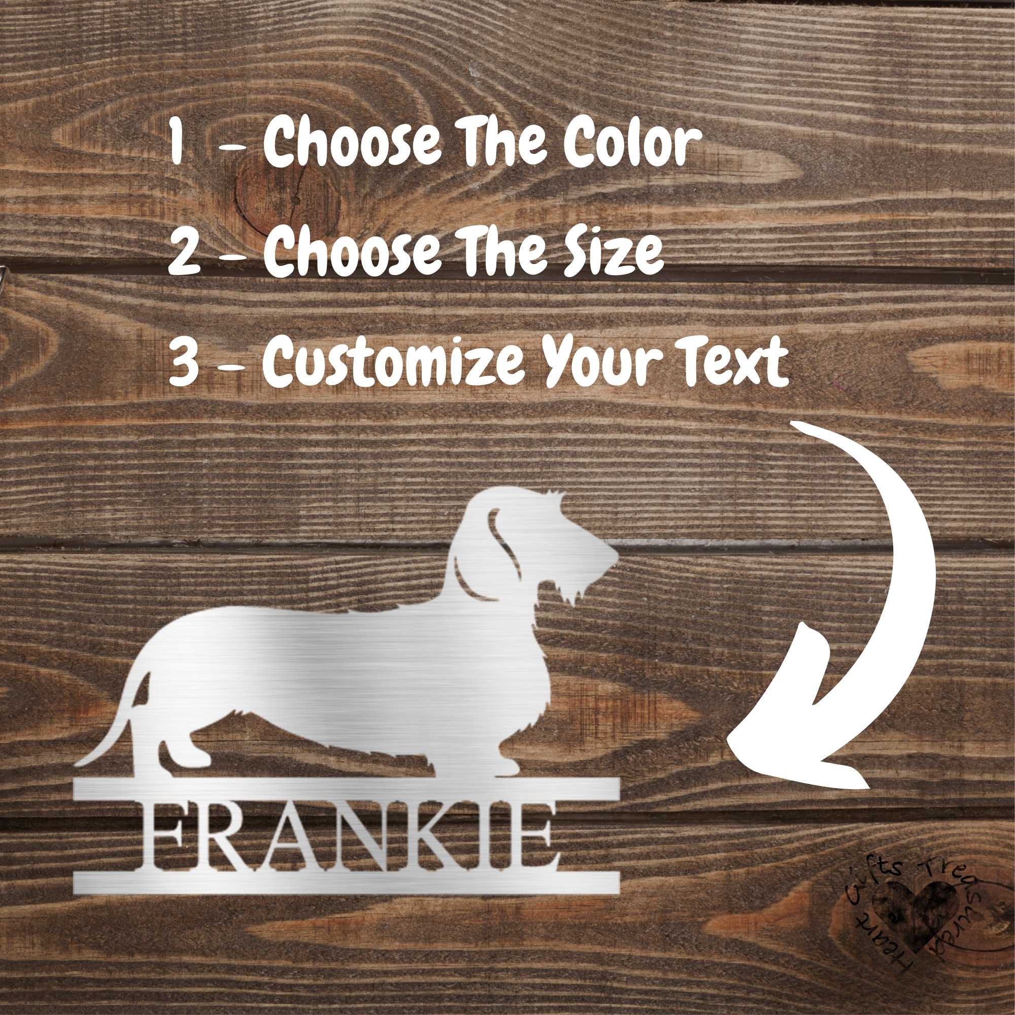Dachshund Custom Dog Sign Personalized Dog Name, Dachshund Gifts ...