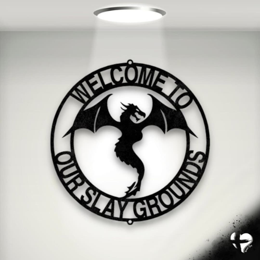 Dragon Custom Metal Sign | Personalized Dragon Gifts With Name, Game ...