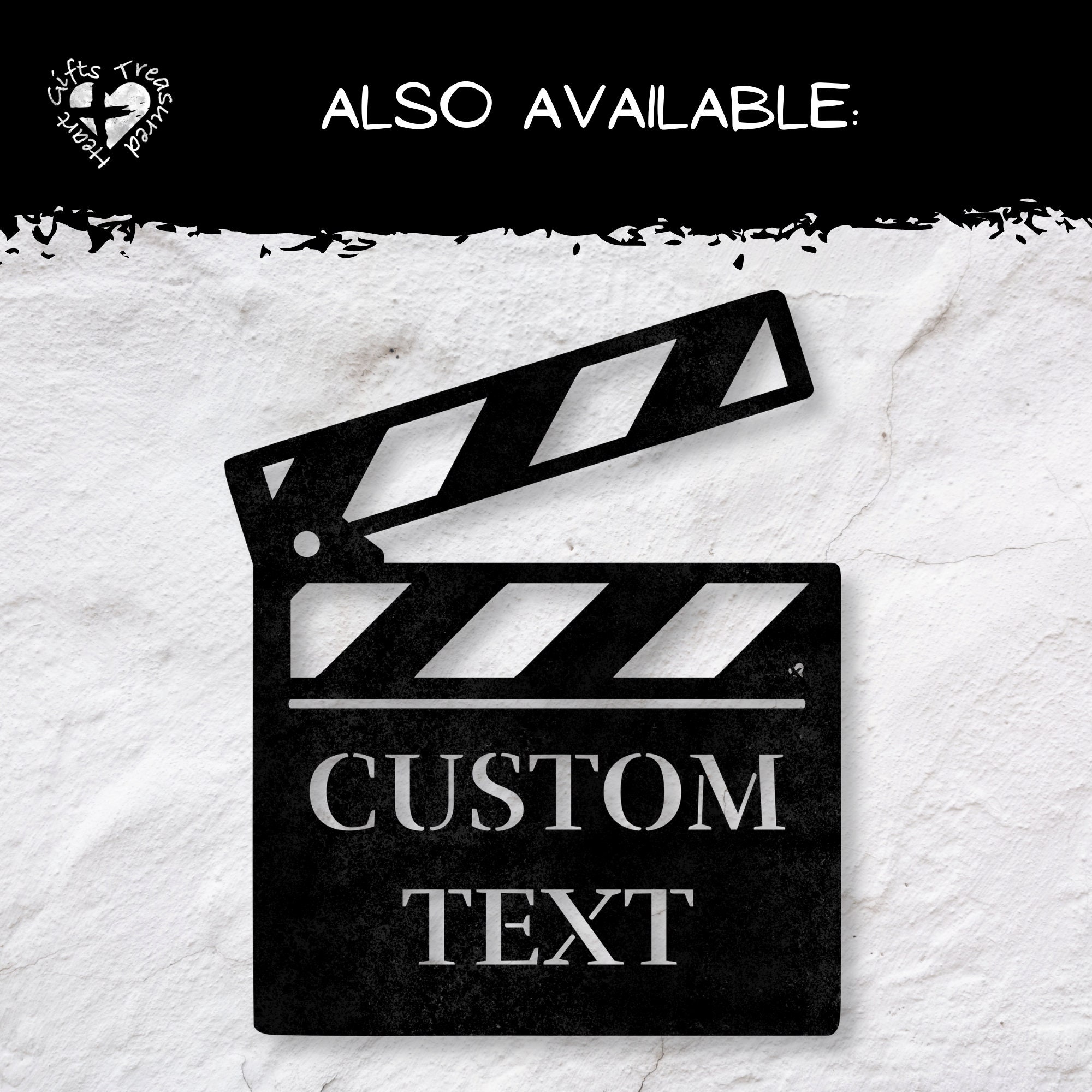 Movie Camera Sign Customizable Steel Sign for Movie Night, Personalized ...