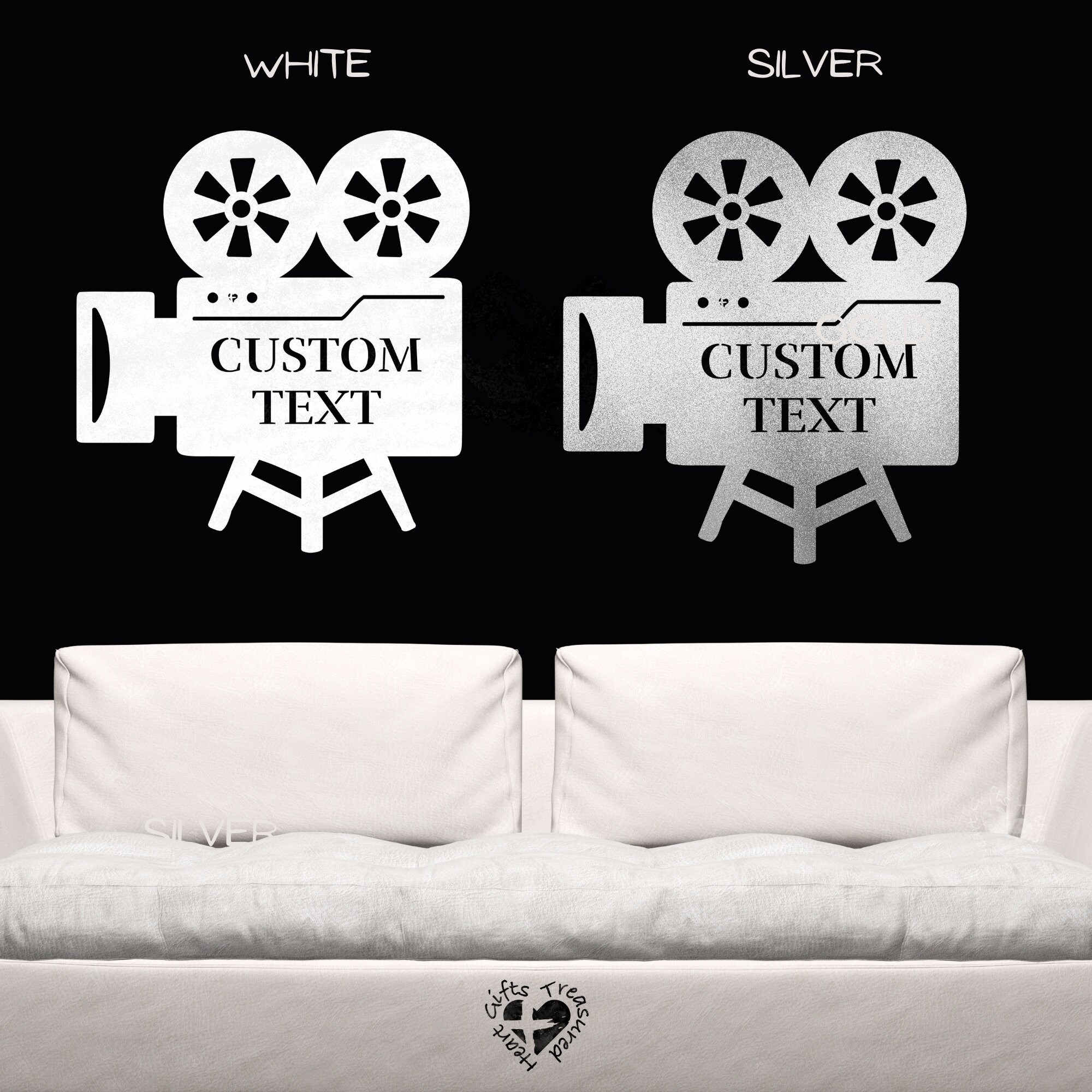 Movie Camera Sign | Customizable Steel Sign for Movie Night ...