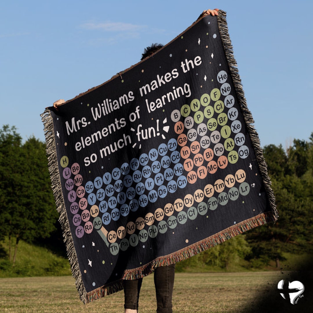 Periodic Table Art Classroom Tapestry | Chemistry Gift, Personalized ...
