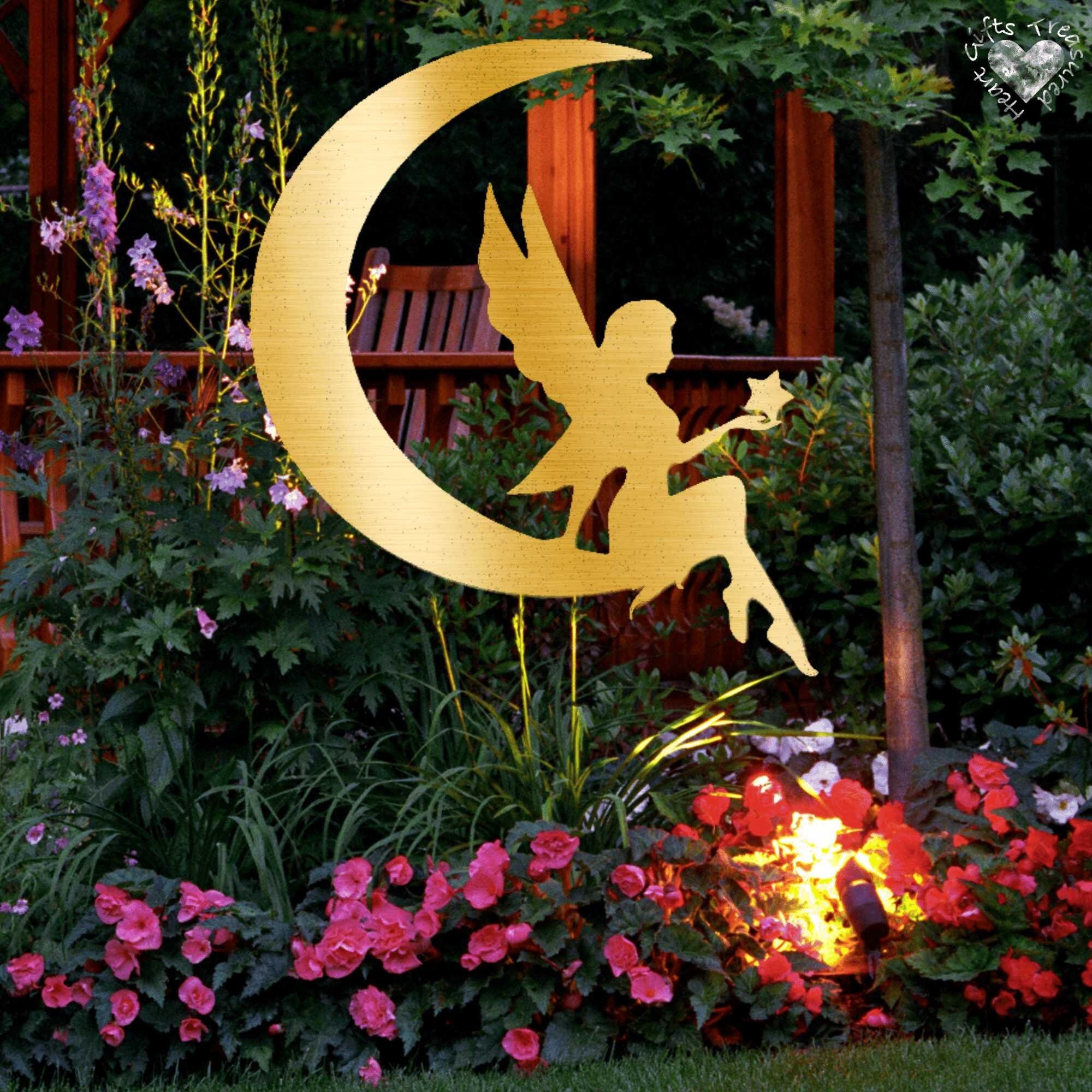 Moon Fairy Metal Wall Art Laser Cut Metal Sign for Fairy - Etsy