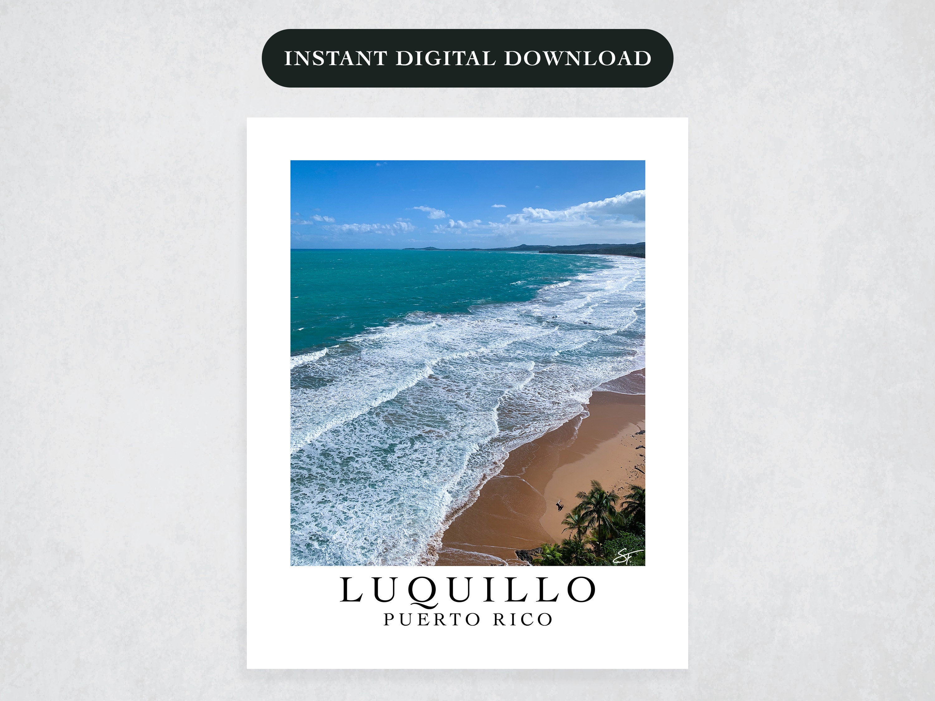 Luquillo, Puerto Rico - Beach Poster, Wall Art, Print, Photo - Instant Digital Download - Etsy