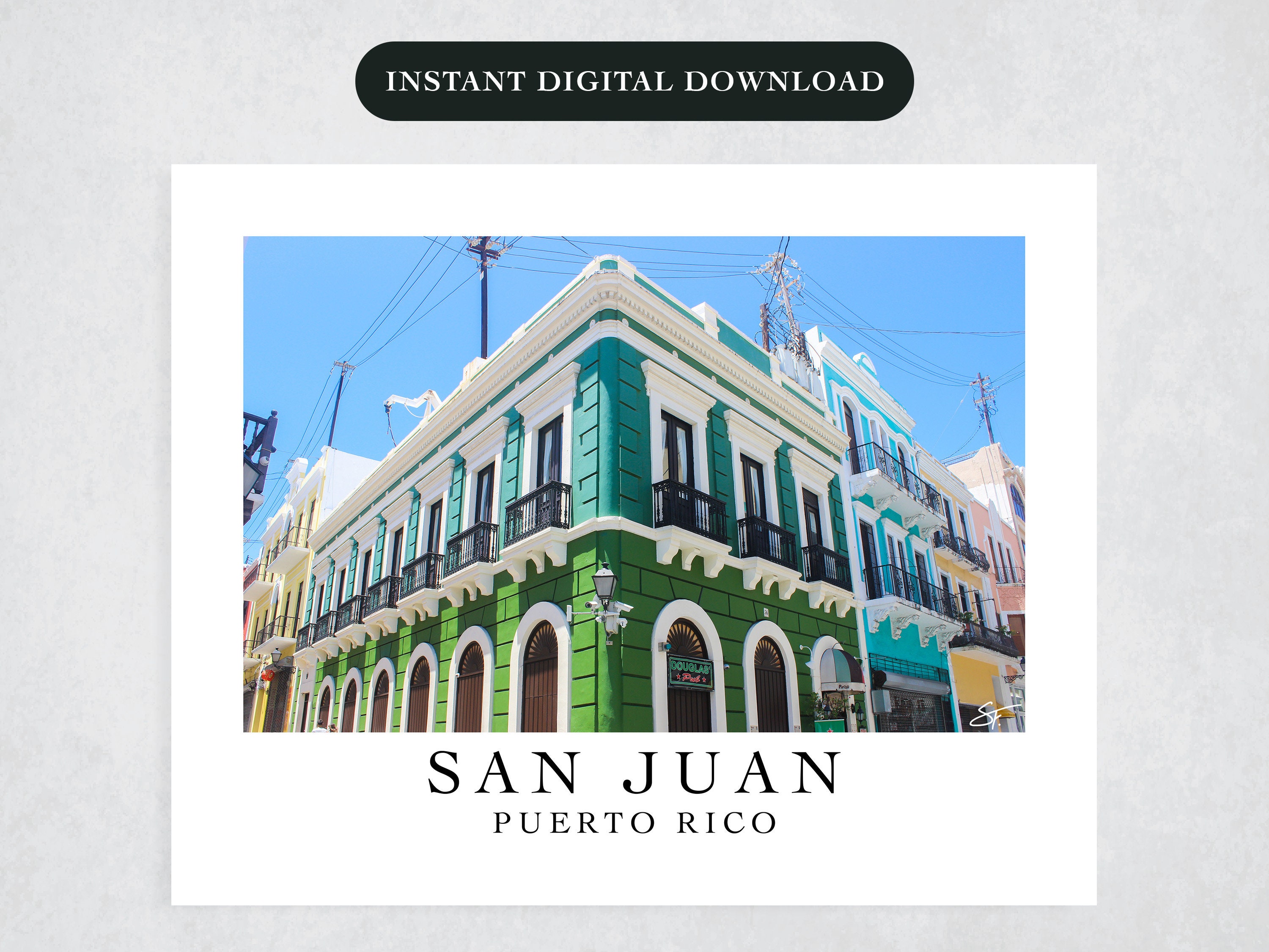 Old San Juan Puerto Rico Poster Wall Art Print Photo - Etsy