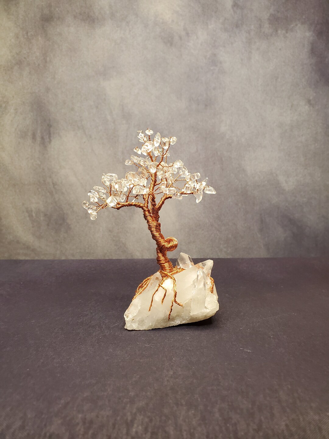 Quartz Beads on Quartz Cluster Base - Etsy