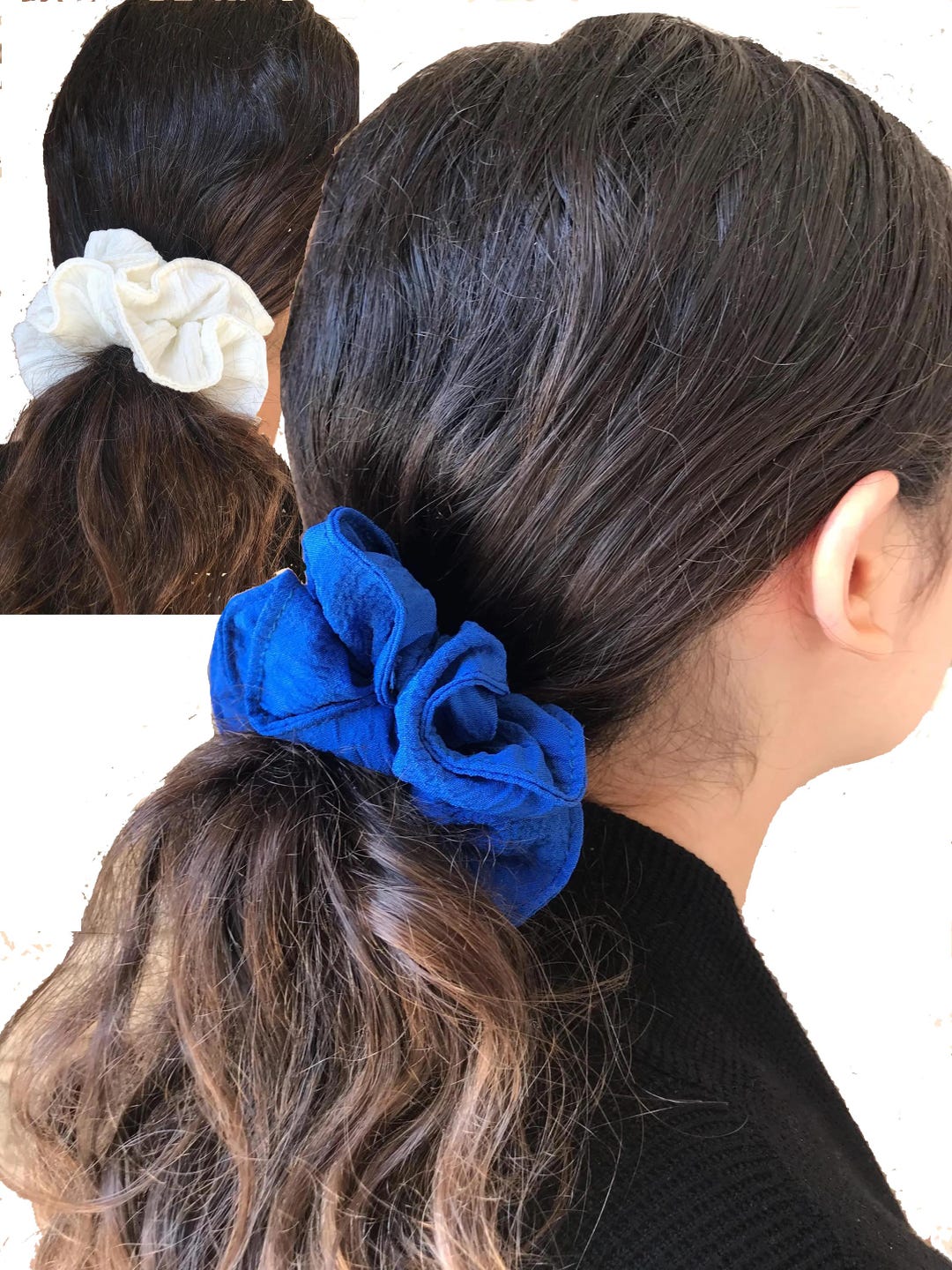 Ruffled Scrunchie, Volumizing Scrunchie, Hair Accessory, Handmade Scrunchie, Japanese Scrunchie ...