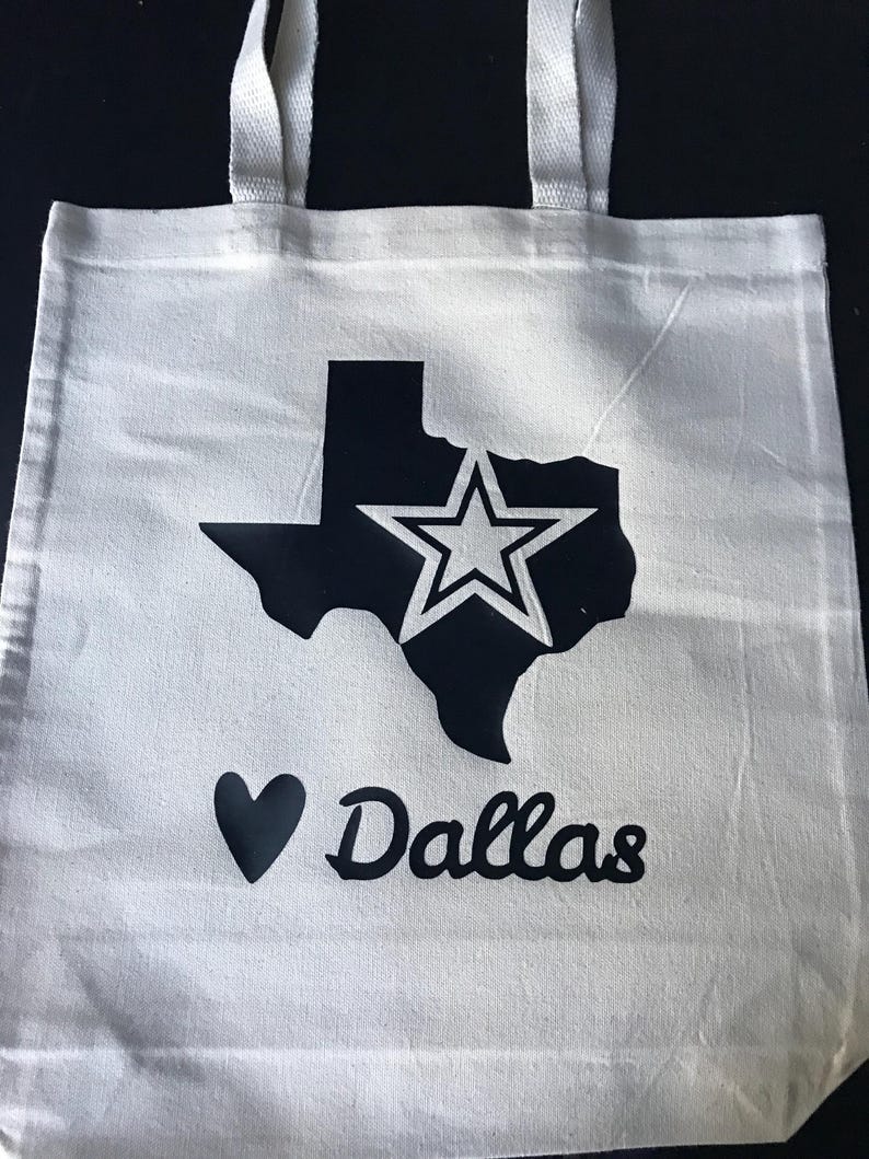 Dallas Texas Tote Bag Large Canvas Dallas Gift Souvenir - Etsy