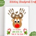 Reindeer Handprint Art, Christmas Handprint Craft, Rudolph Craft for ...