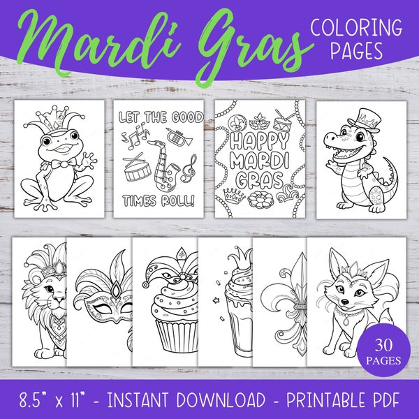 Mardi Gras Printable - Etsy