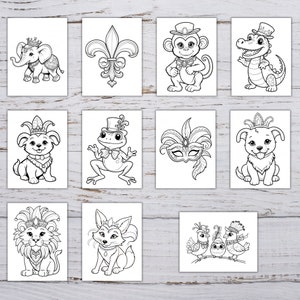 Printable Mardi Gras Coloring Pages, Kids Fat Tuesday Coloring Sheets ...