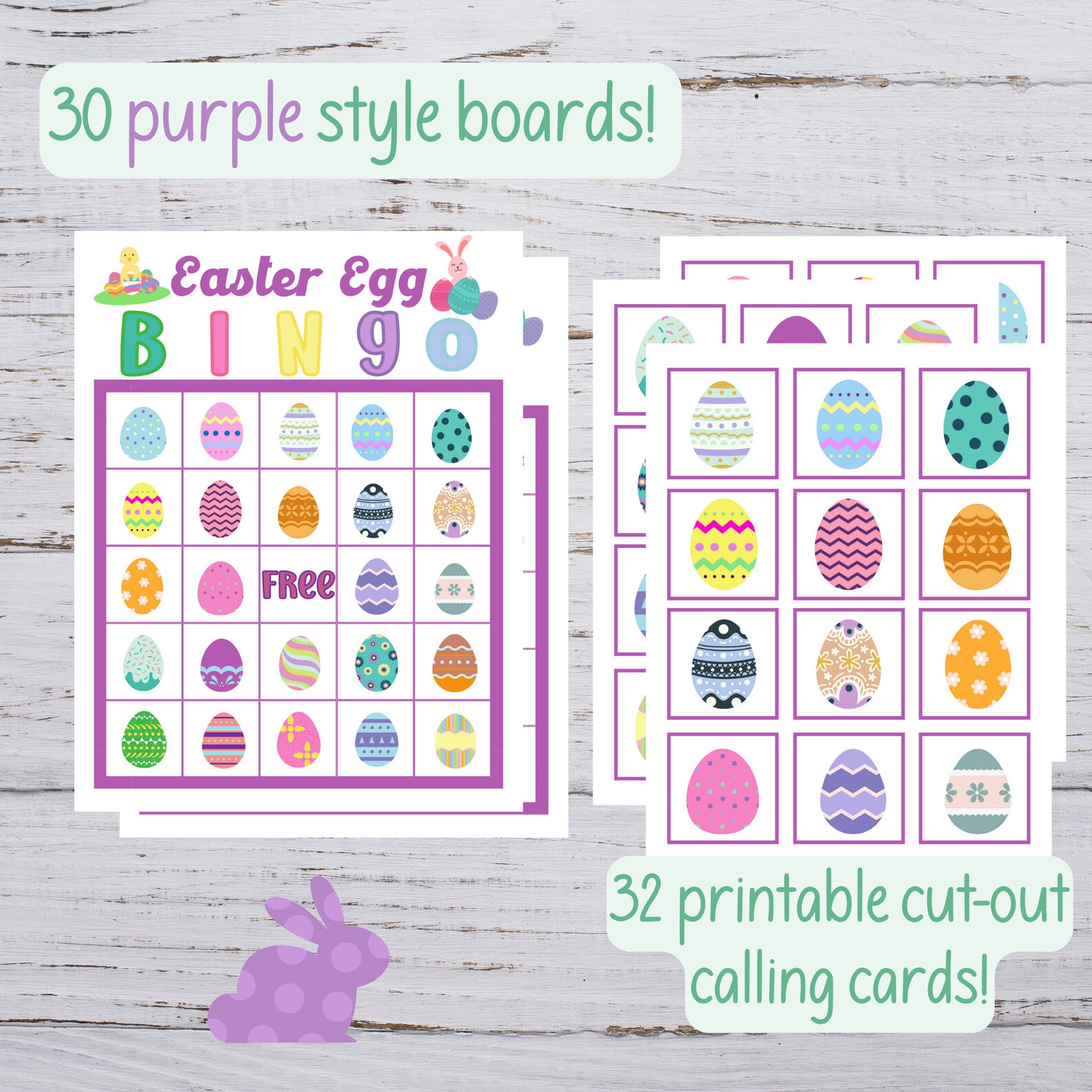 Printable Easter Bingo Easter Egg Bingo Fun Easter Bingo for | Etsy