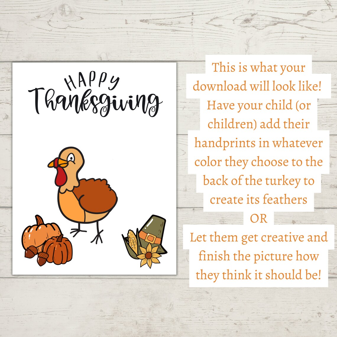 Thanksgiving Handprint Craft Turkey Handprint Art - Etsy