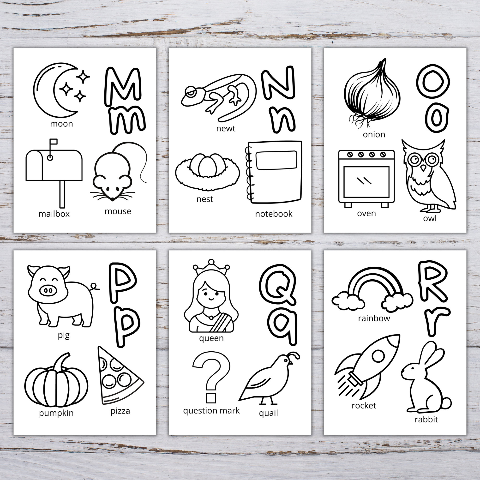 Alphabet Coloring Pages, A to Z Coloring Pages for Kids, Printable ...