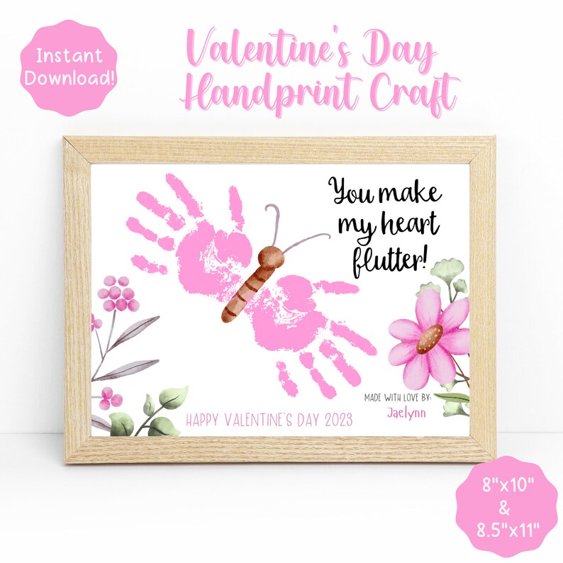 Valentine's Day Handprint Craft Bundle Valentine's - Etsy