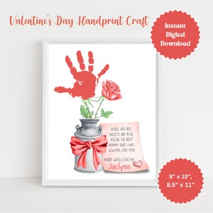 Valentine's Day Handprint Craft Bundle, Valentine's Day Craft Bundle ...