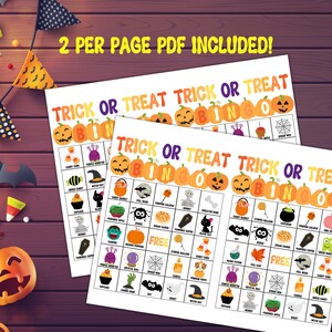 Halloween Bingo Game Printable Halloween Bingo for Kids Trick or Treat ...