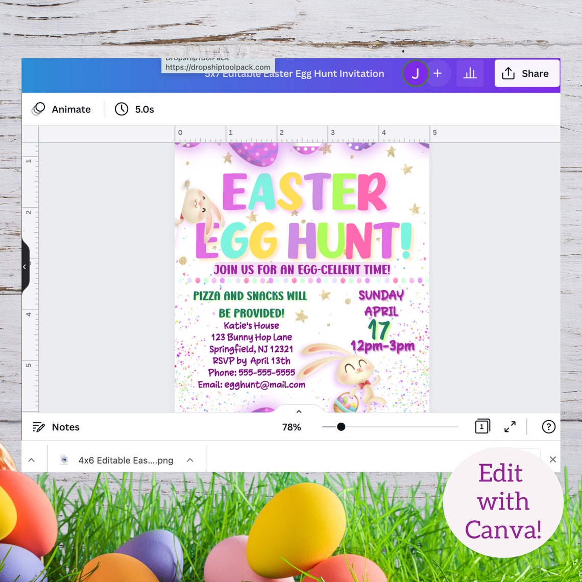 Easter Egg Hunt Invitation Editable Easter Invitation Fully - Etsy