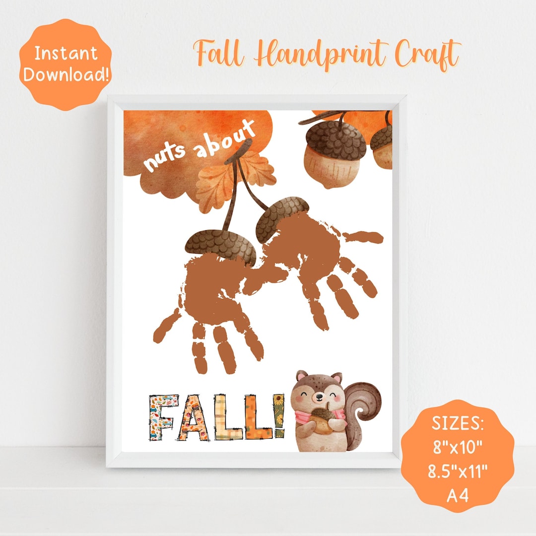 Acorn Handprint Craft, Fall Handprint Craft for Kids, Nuts About Fall ...