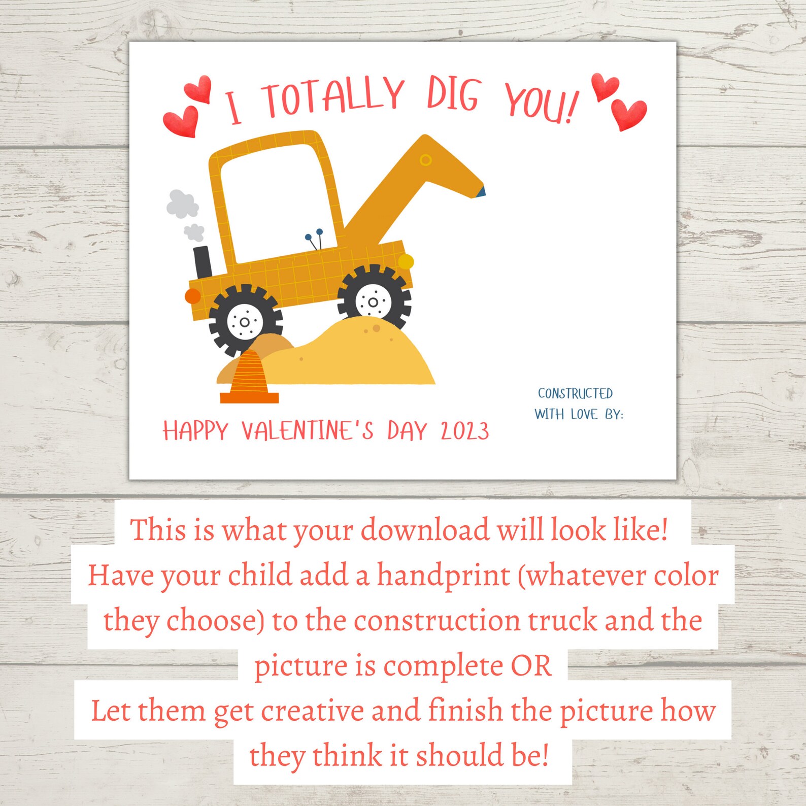 Valentine's Day Handprint Craft Valentine's Day - Etsy