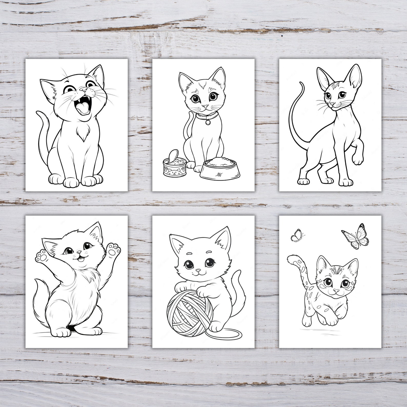Kitten Coloring Pages, Multiple Cat Breeds (printable PDF) - Etsy