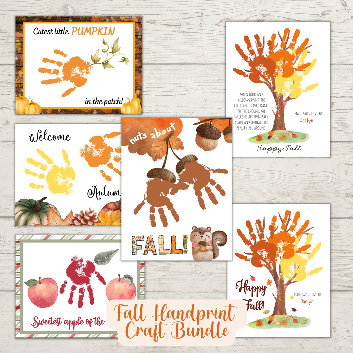 Fall Handprint Craft Bundle Fall Crafts for Kids Fall - Etsy