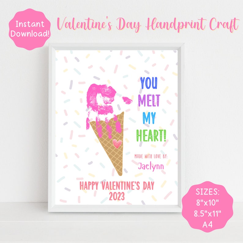 Valentine's Day Handprint Craft Bundle Valentine's - Etsy