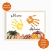 Printable Fall Handprint Craft, Welcome Autumn Handprint Craft for Kids ...