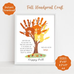 Fall Handprint Craft Bundle, Fall Crafts for Kids, Fall Handprint ...
