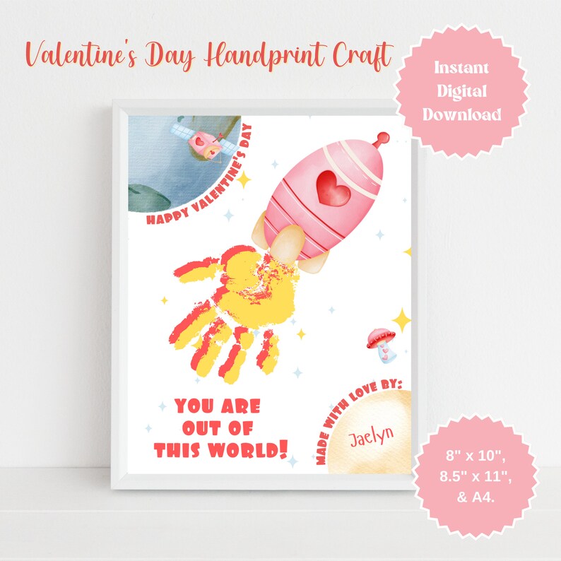 Valentine's Day Handprint Craft Bundle Valentine's - Etsy