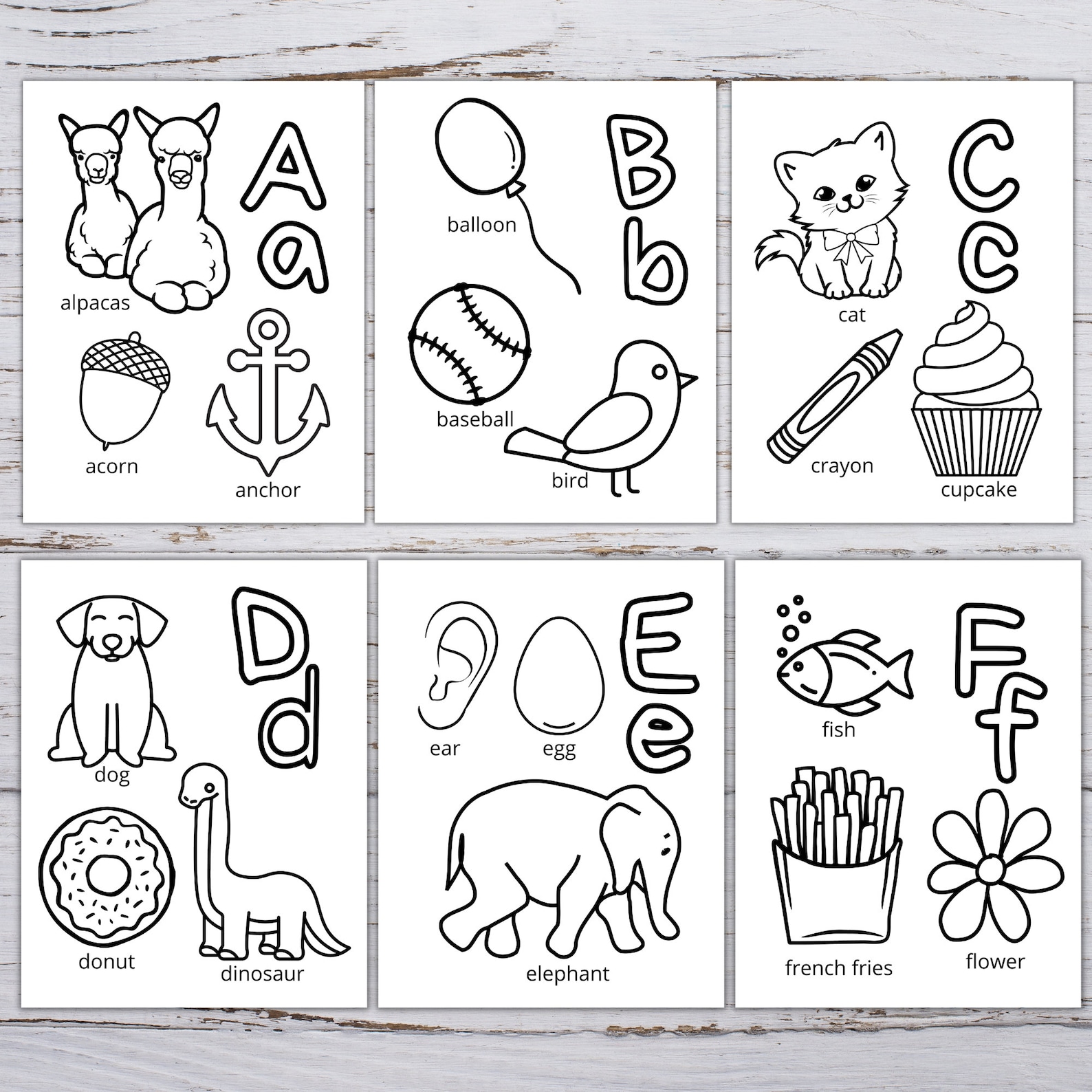 Alphabet Coloring Pages A to Z Coloring Pages for Kids - Etsy