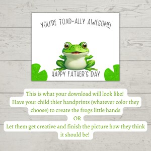 Father's Day Handprint Craft, Toad Handprint Craft, Handprint Art for ...