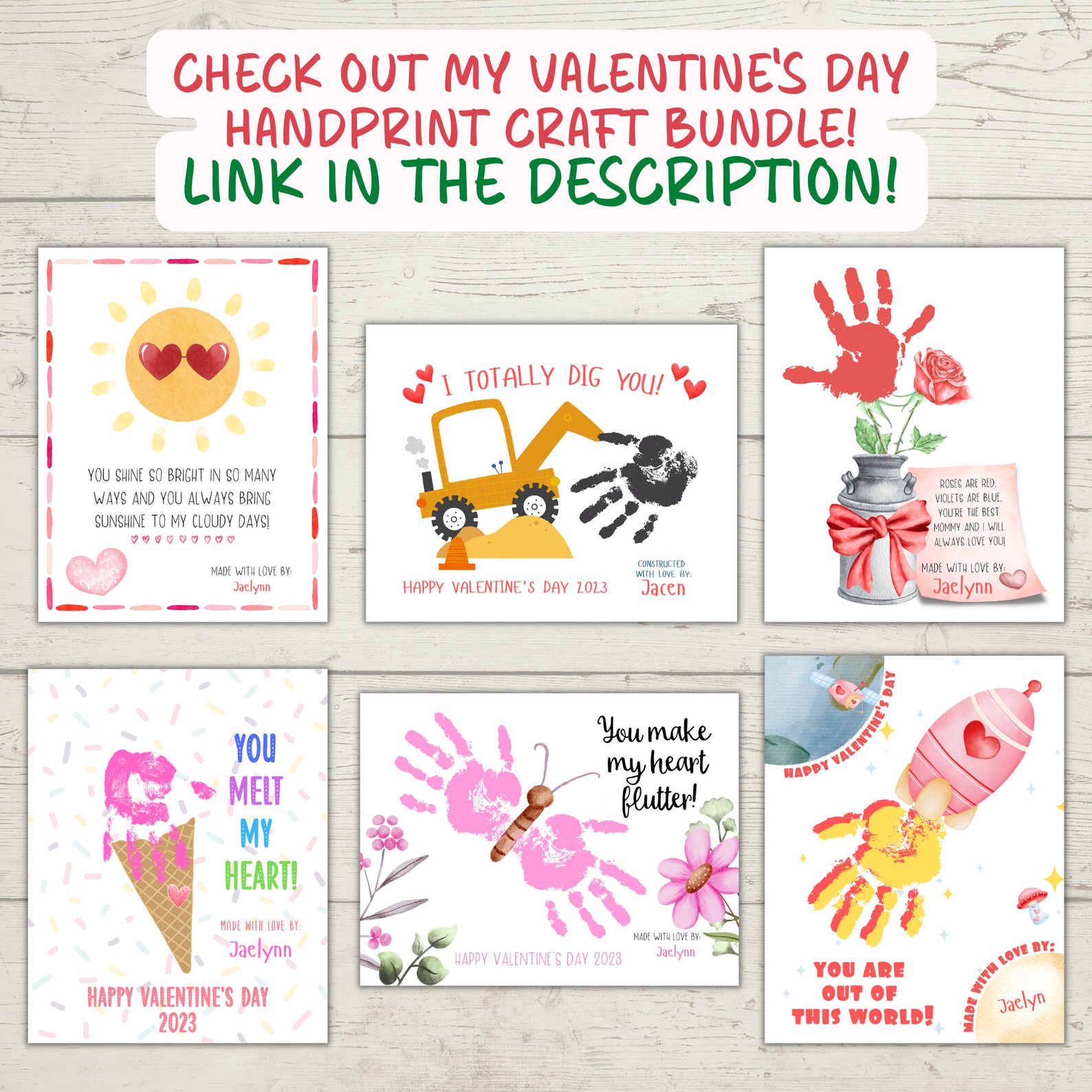 Valentine's Day Handprint Craft Valentine's Day - Etsy