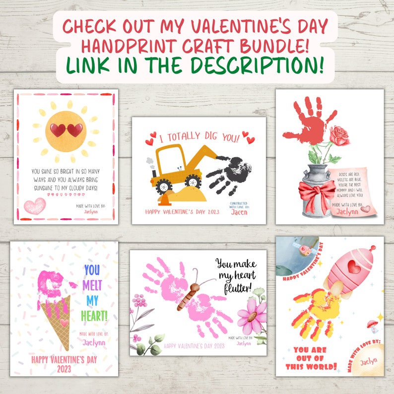 Valentine's Day Handprint Craft Valentine's Day - Etsy