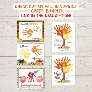 Fall Handprint Craft Printable, Apple Handprint Craft, Fall Activity ...