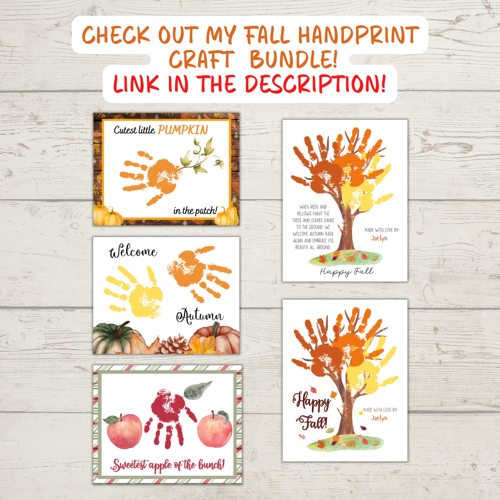 Fall Handprint Craft Printable, Apple Handprint Craft, Fall Activity ...
