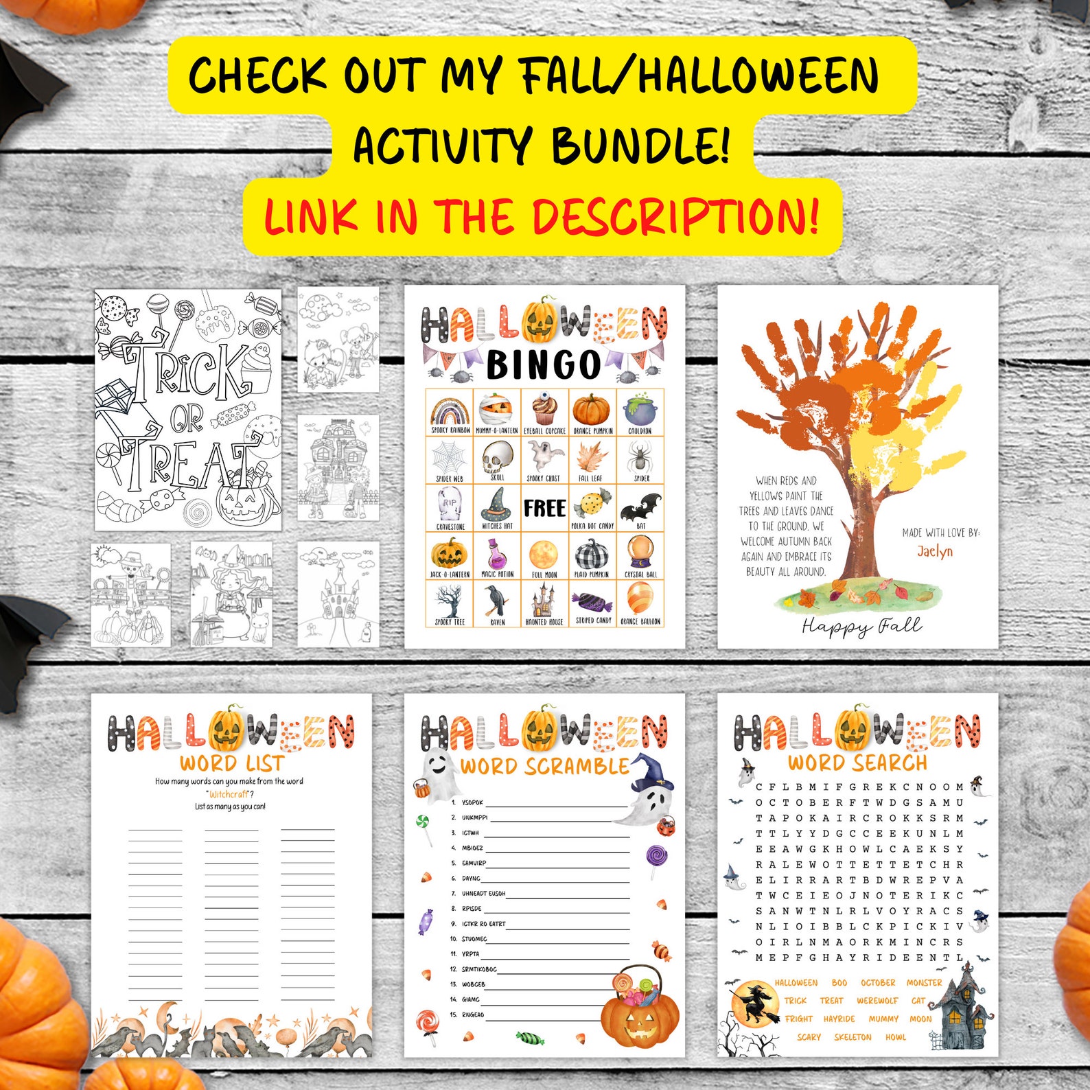 Halloween Word Search, Halloween Word Find for Kids, Printable ...