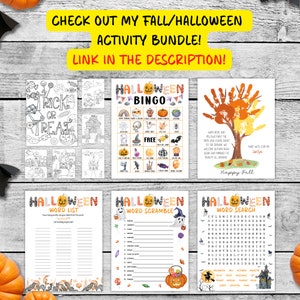 Halloween Word Search, Halloween Word Find for Kids, Printable ...