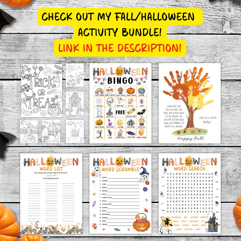 Halloween Word Search Halloween Word Find for Kids Printable - Etsy