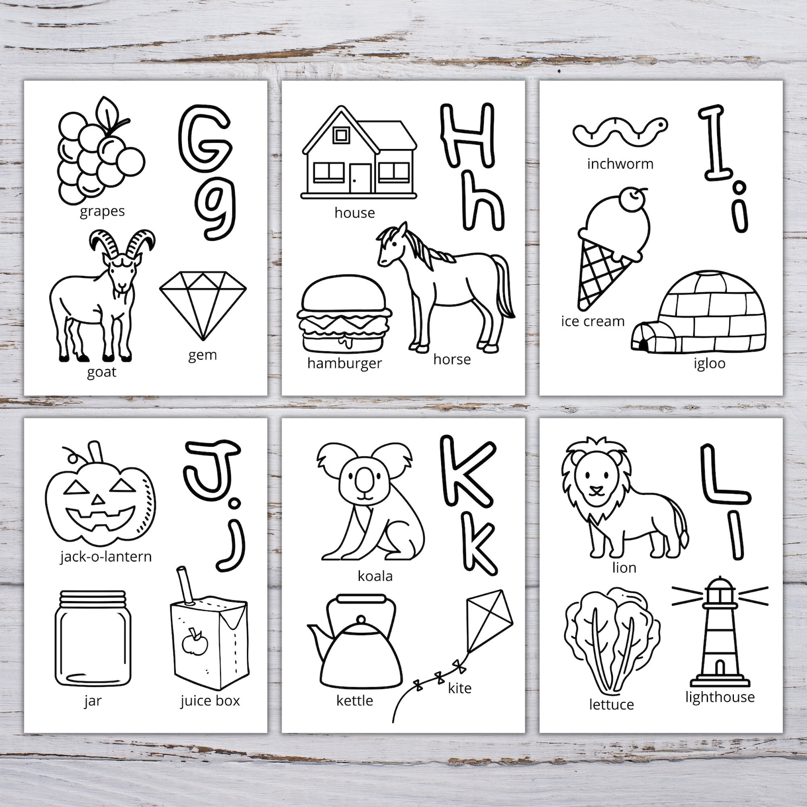 Alphabet Coloring Pages A to Z Coloring Pages for Kids - Etsy