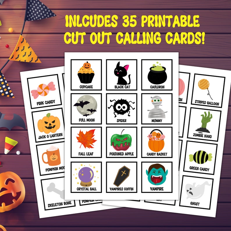 Halloween Bingo Game Printable Halloween Bingo for Kids Trick or Treat ...