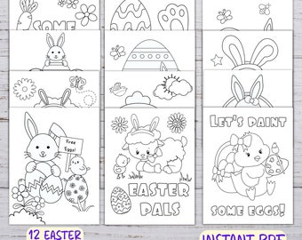 Easter Coloring Pages, PDF Printables, Printable Easter Coloring Pages ...
