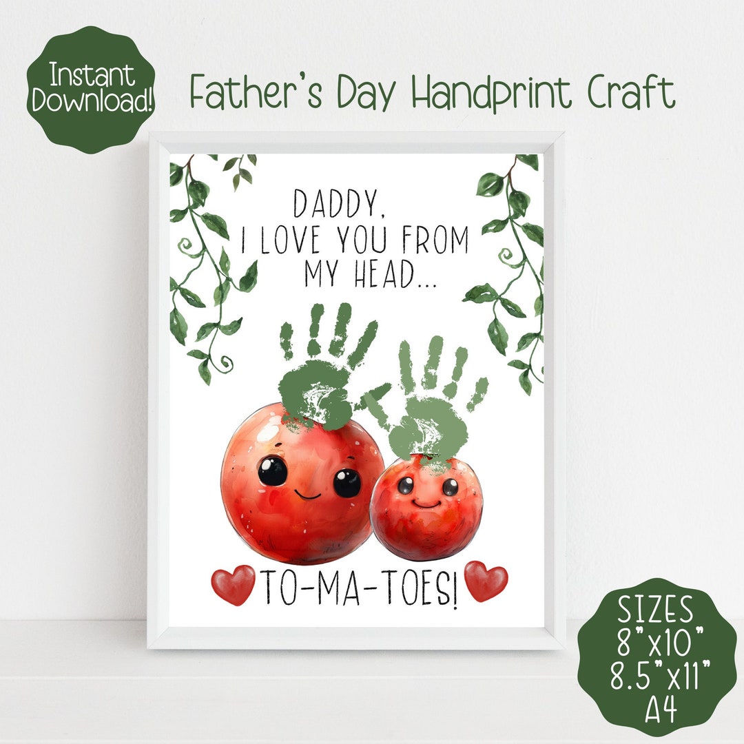 Father's Day Handprint Craft for Kids, Printable Handprint Art for Dad ...