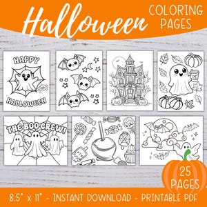 Printable Halloween Coloring Pages, Halloween Activity for Kids ...