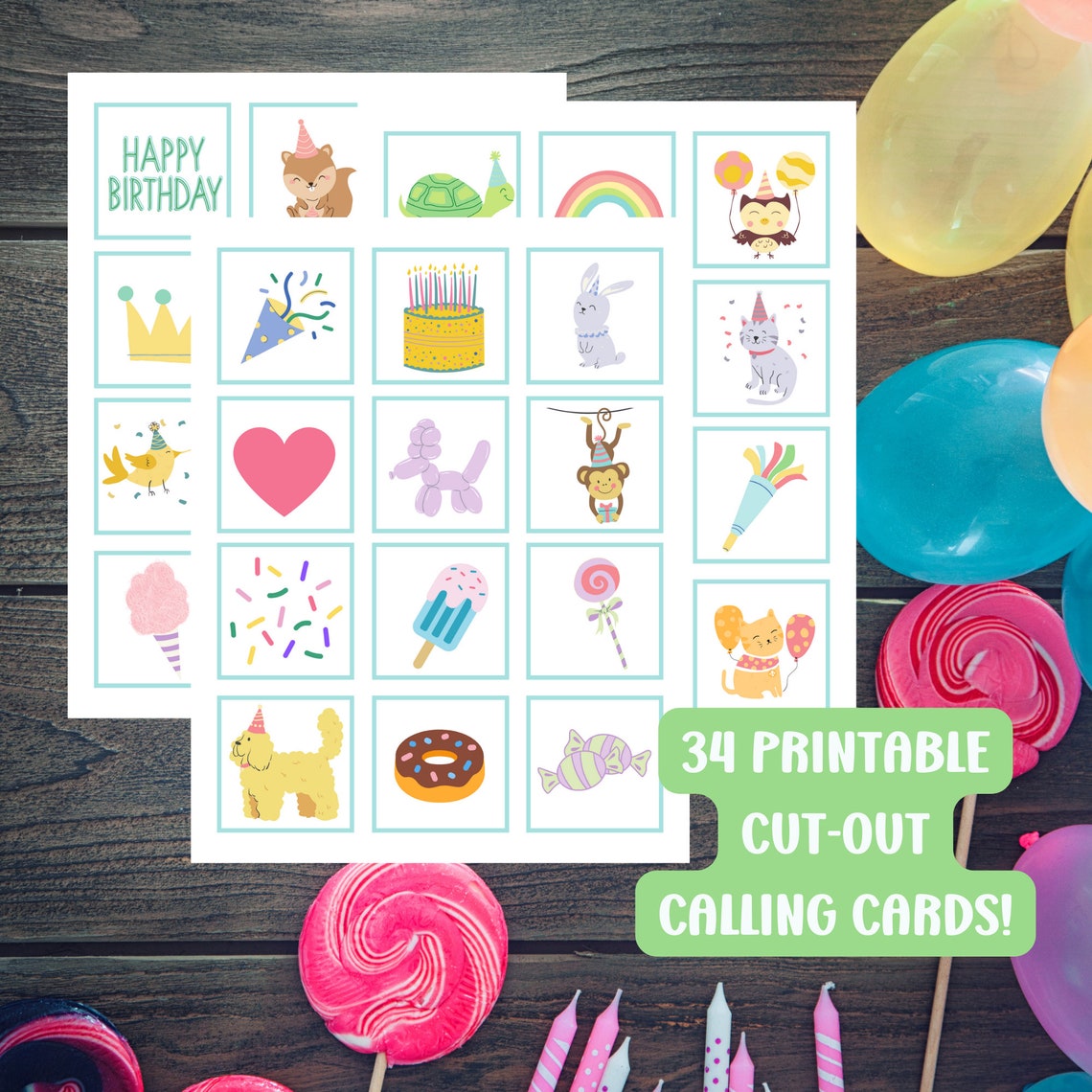 Birthday Bingo Printable Birthday Bingo Printable Party - Etsy