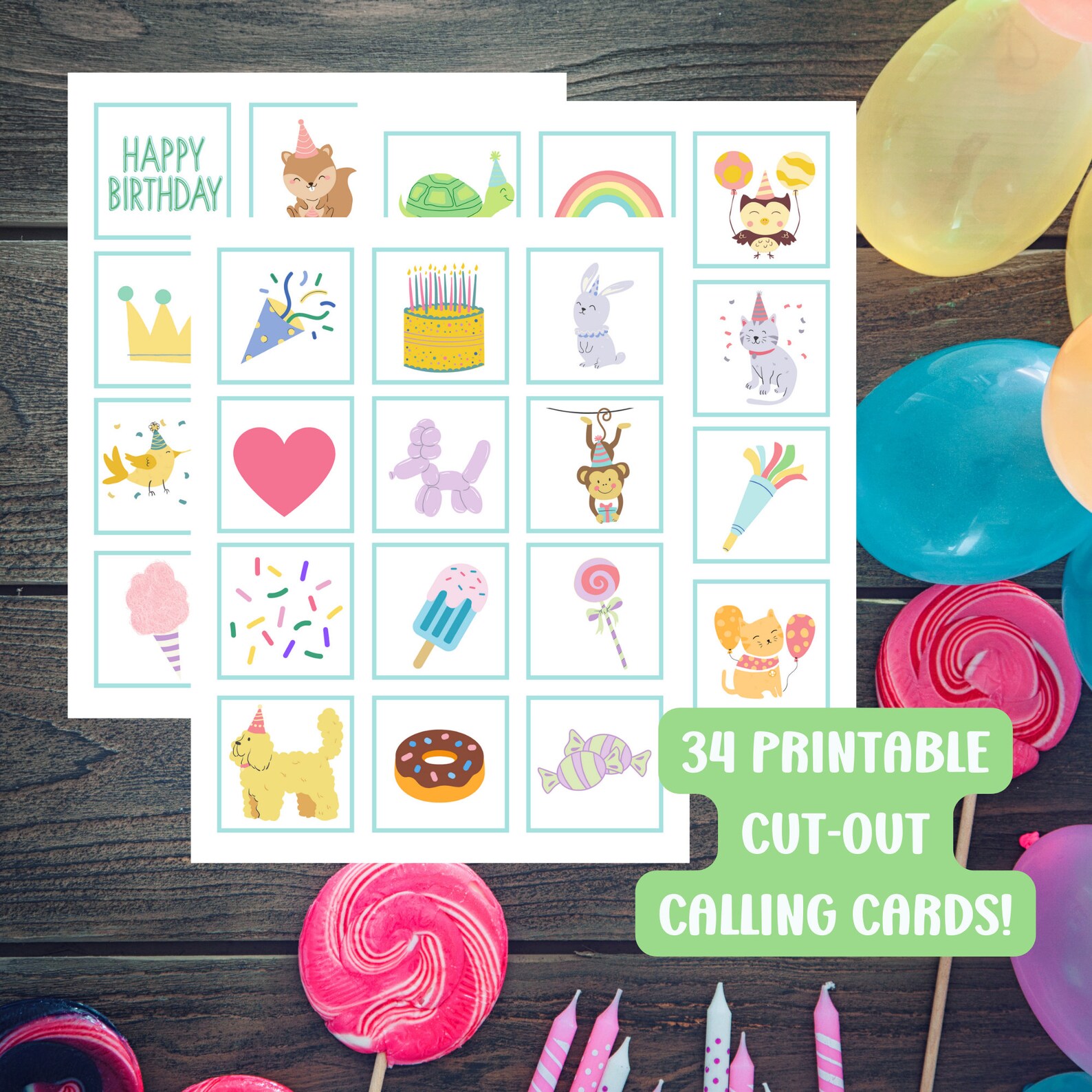 Birthday Bingo Printable Birthday Bingo Printable Party - Etsy