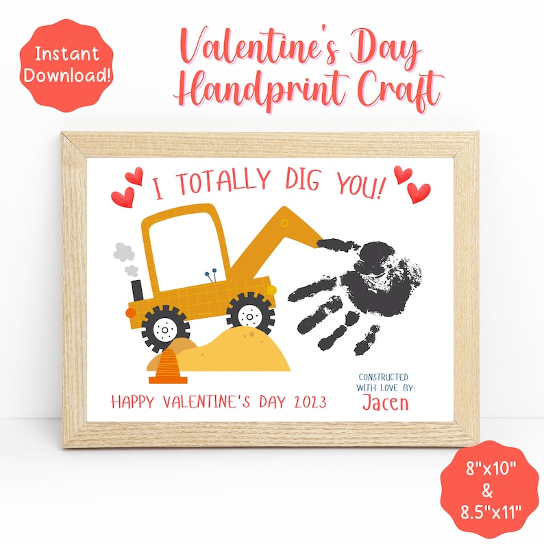 Valentine's Day Handprint Craft Bundle Valentine's - Etsy
