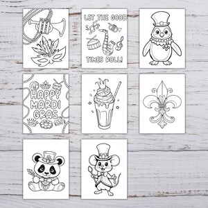 Printable Mardi Gras Coloring Pages, Kids Fat Tuesday Coloring Sheets ...