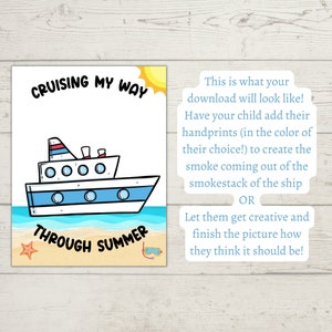 Summer Handprint Craft, Boat Craft for Kids, Baby Handprint Art, Cruise ...