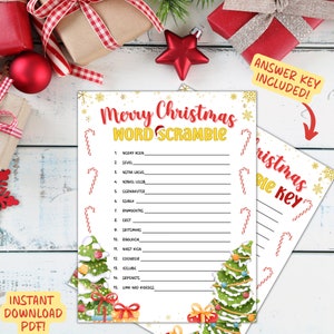 Printable Christmas Game Bundle, Holiday Activities for Kids, Christmas ...